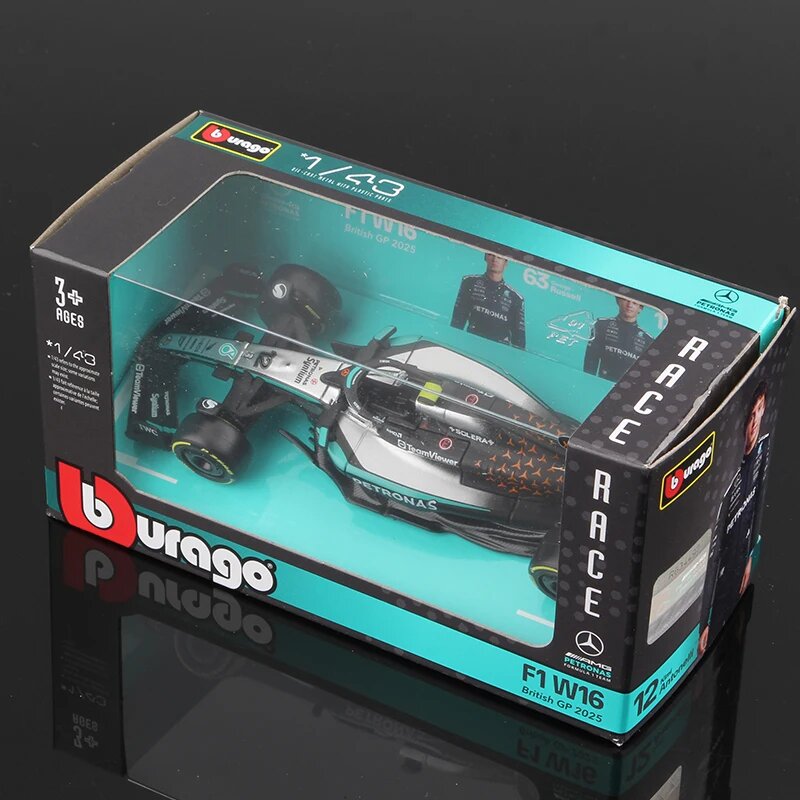 Burago F1 W16 Mercedes 1:43, цвет 12-ANT-Britain