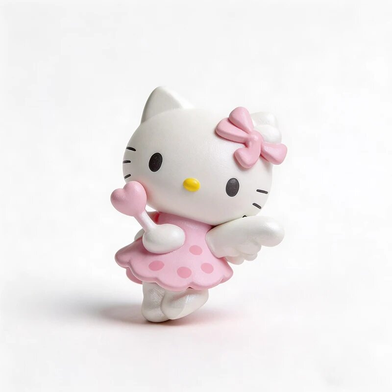 Фигурка кошки Hello Kitty Sanrio Anime 3 см, кавайная кукла для украшения торта, декоративное украшение для комнаты, рождественские игрушки и подарки для девочек и детей
