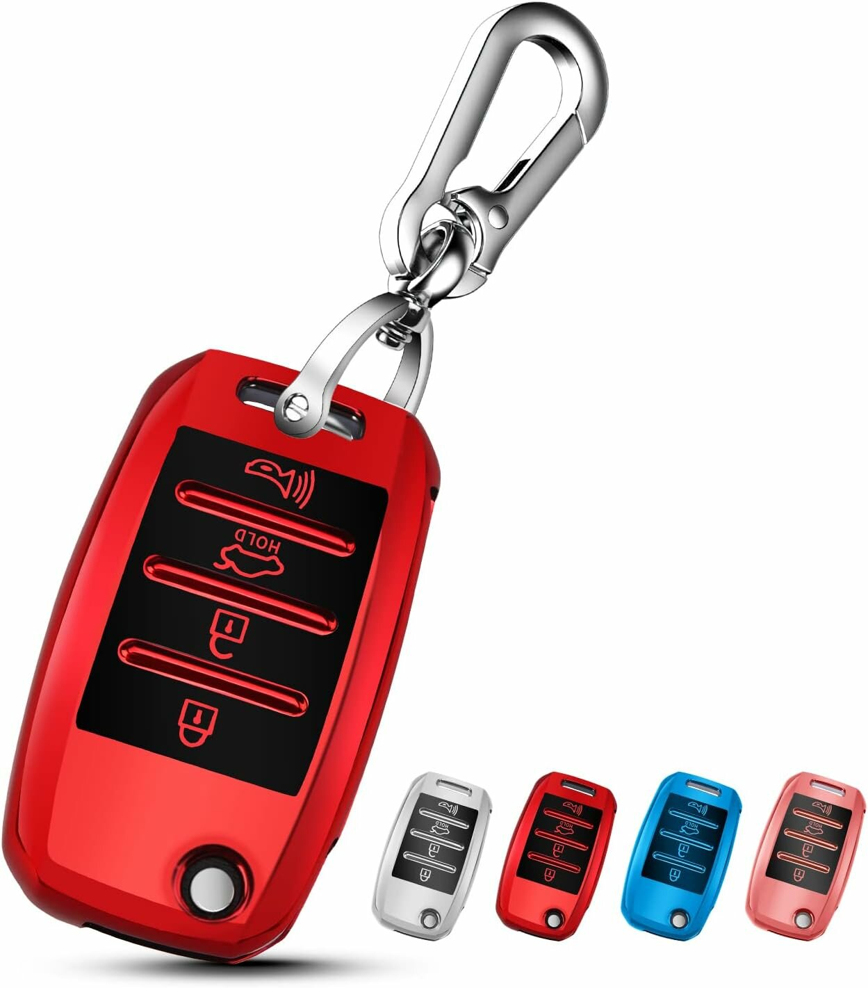 Чехол для брелока KIA с брелком для 2013, 2014, 2015, 2016, 2017 Kia Sorento Sedona Soul Rio и т. д. (откидной/складной