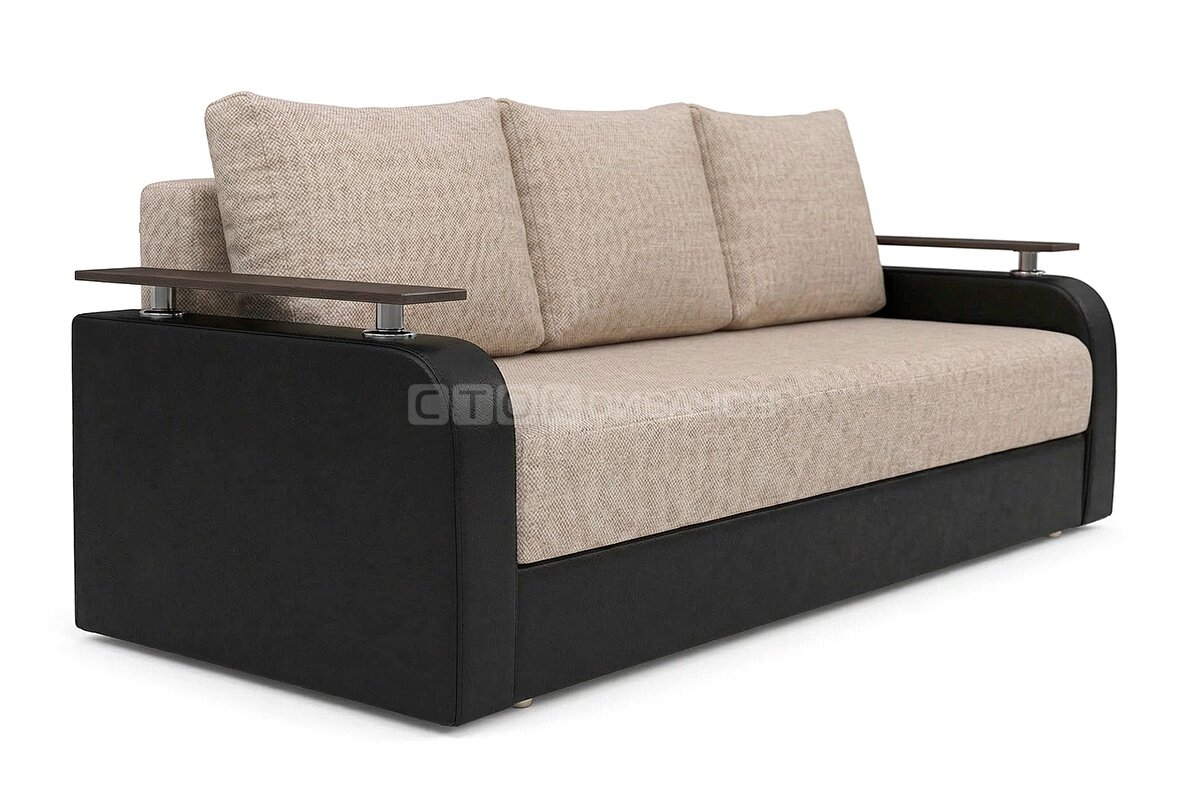 Диван Сток Диванов Марракеш, бежевая рогожка, 225 см, механизм еврокнижка