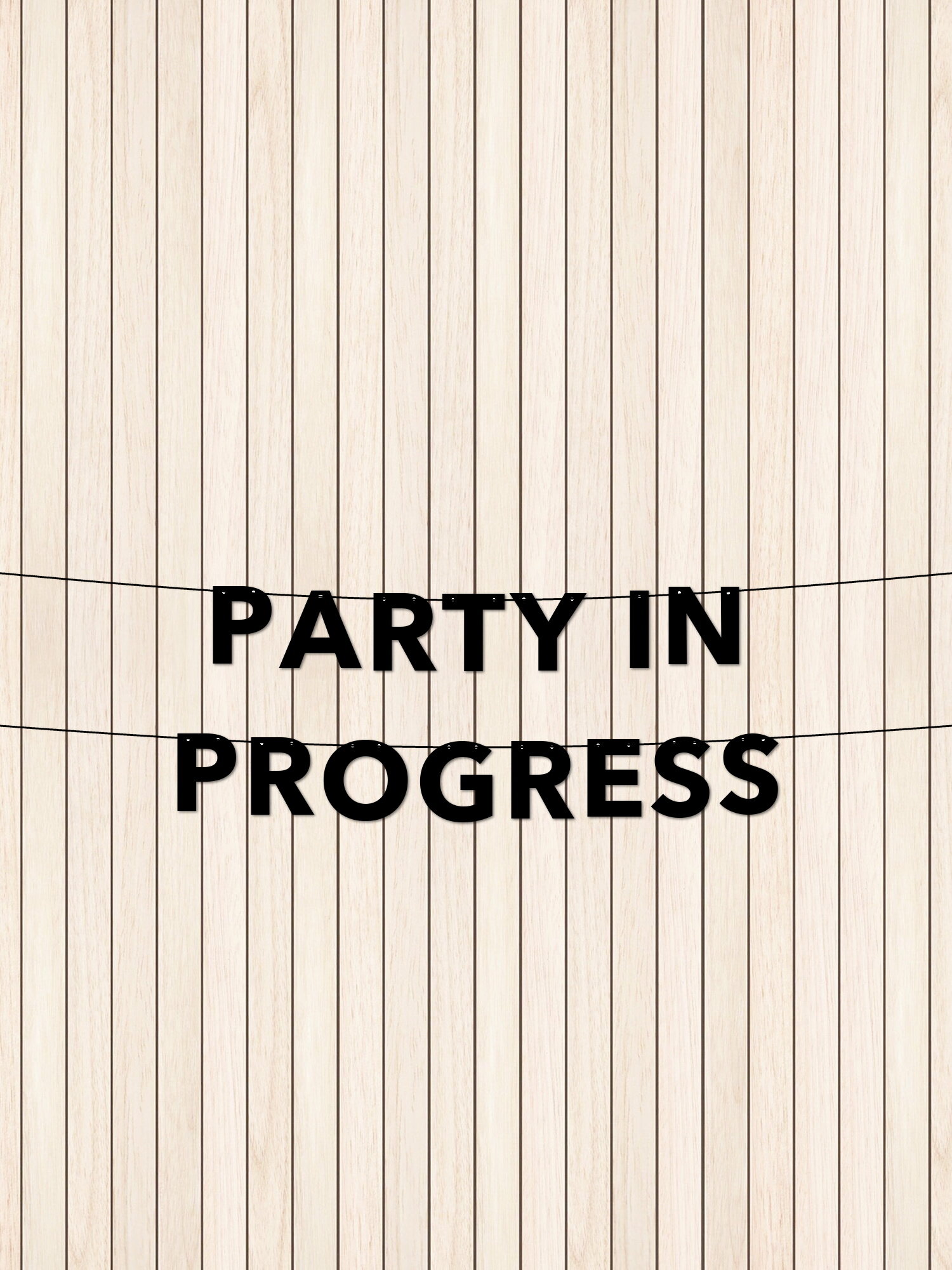 Эстетичный и стильный декор party in progress - идеален для уютного оформления вечеринок, высота букв 10 см, толщина букв 1 мм, долговечный материал.