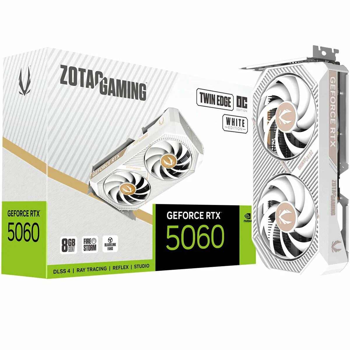 Видеокарта Zotac GeForce RTX 5060 TWIN EDGE OC 8GB (ZT-B50600H-10M) WHITE ED