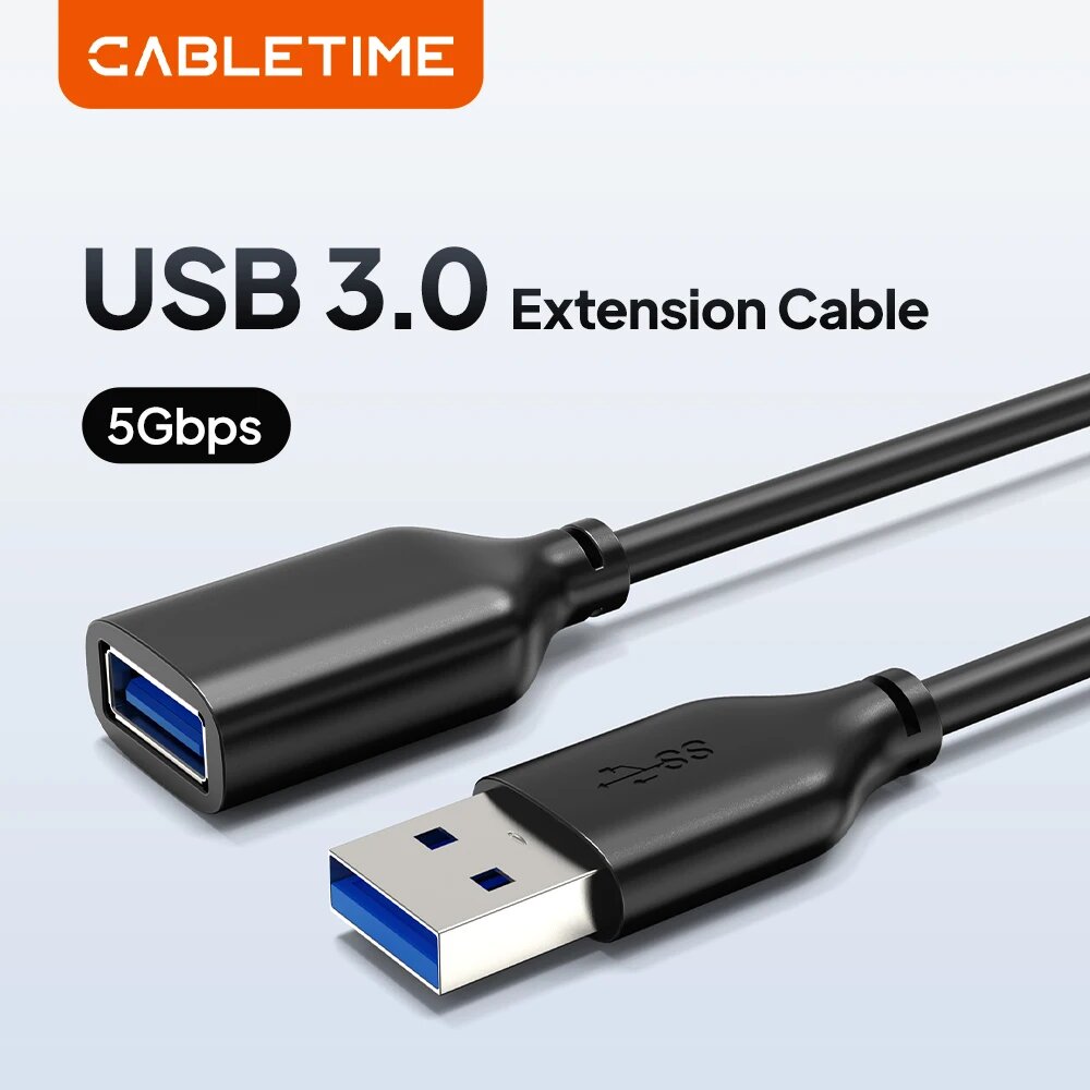 USB 2.0 кабель, 2 м, черный — фото 1