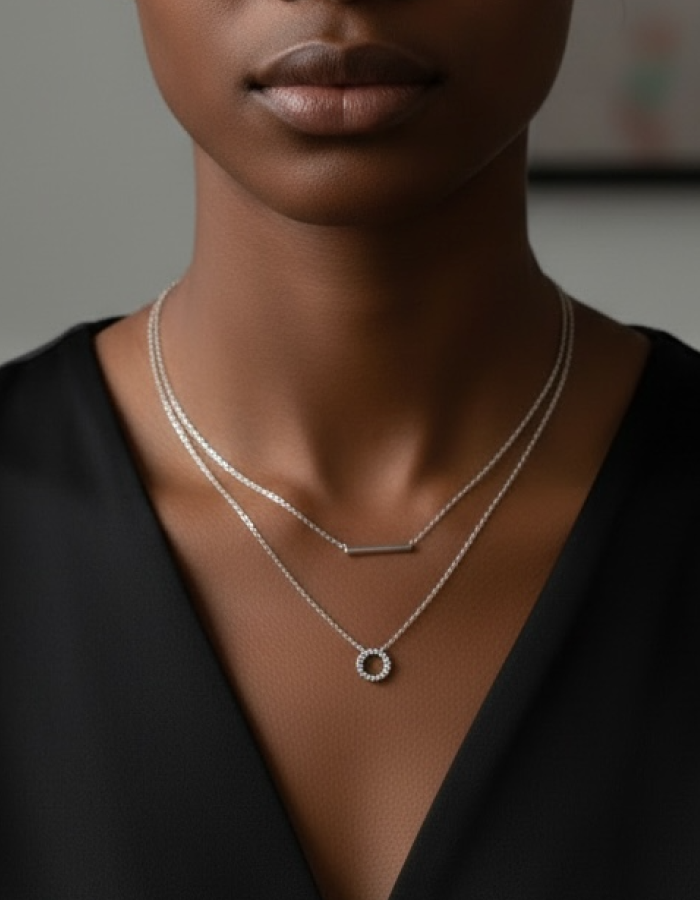 Колье, циркон