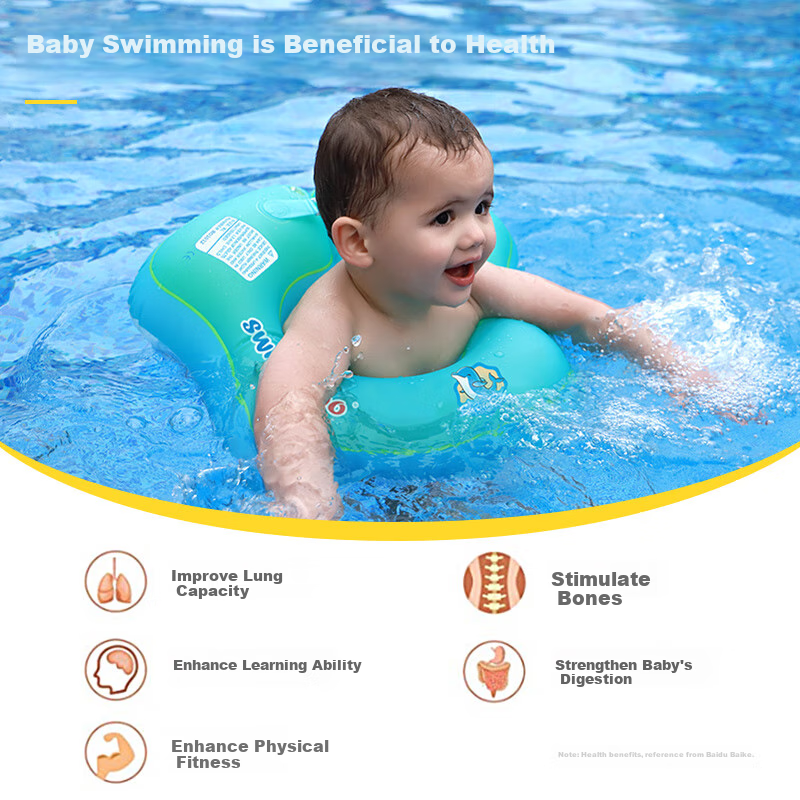 Swimbobo U-образный надувной круг для детей, детский круг для подмышек, противоположный застреванию и опрокидыванию, с