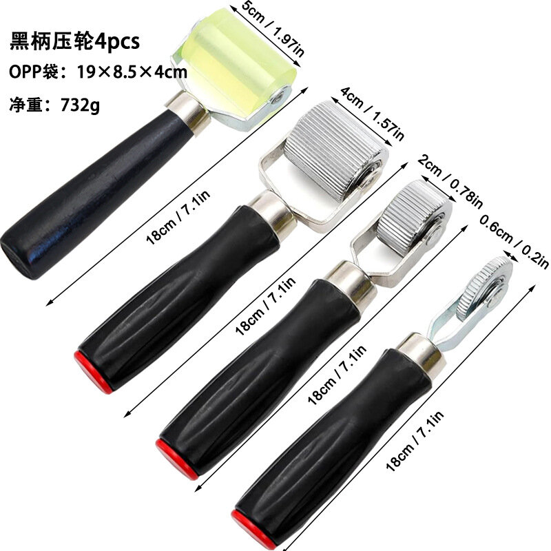 Скребок для ремонта автомобильных шин, набор инструментов для ремонта шин, уплотнительное колесо, шумоизоляционный ролик, декоративное толкательное колесо.