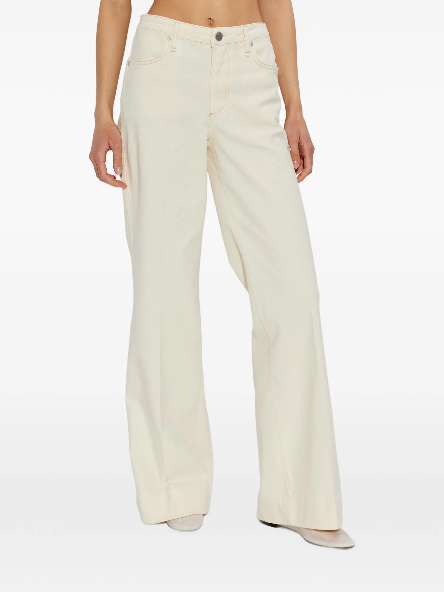 Джинсы клеш Rag & Bone Flared cotton trousers, размер OneSize, разноцветный — фото 1