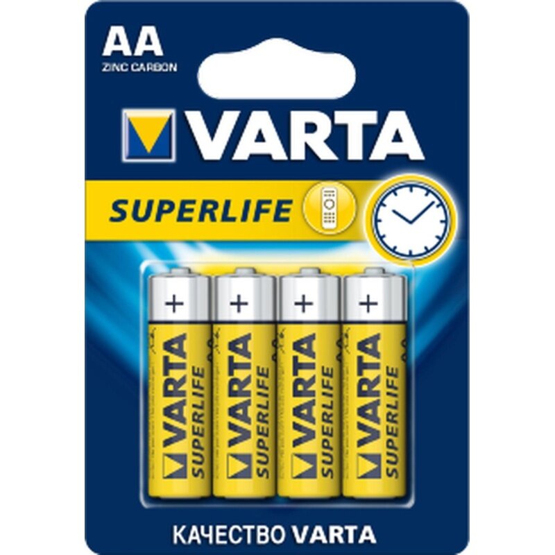 Батарейки Varta "Energy" Alkaline, 1,5 В, LR 6, AA, 4106, блистер, 4 шт (4106213414)
