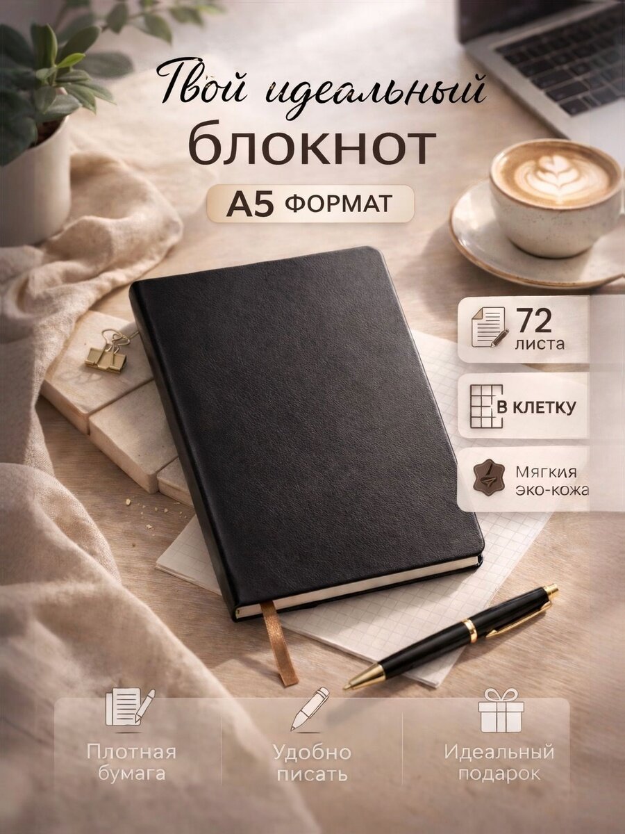 Draw me, Бизнес-блокнот, записная книжка, тетрадь А5 в клетку, 72 листа, мягкая обложка