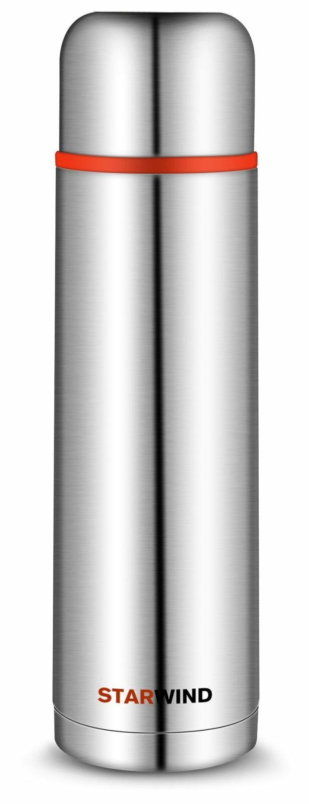 Термос Starwind объем 1 л, серебристый, красный (10-1000)