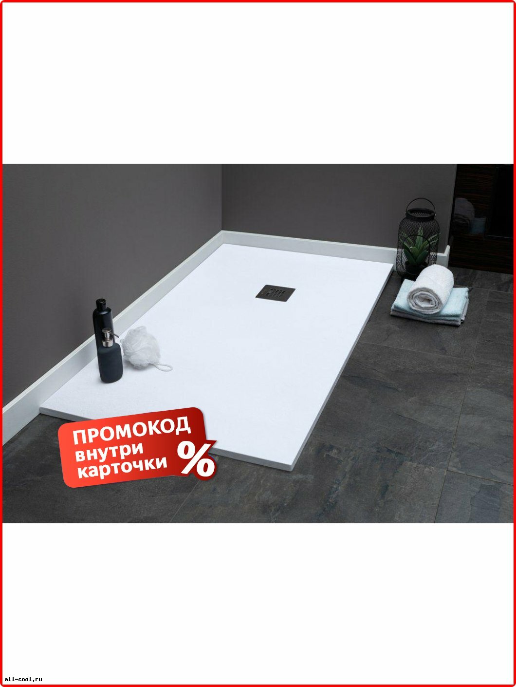 Поддон для душа Aquanet Bettino 140x90 низкий, прямоугольный, белый