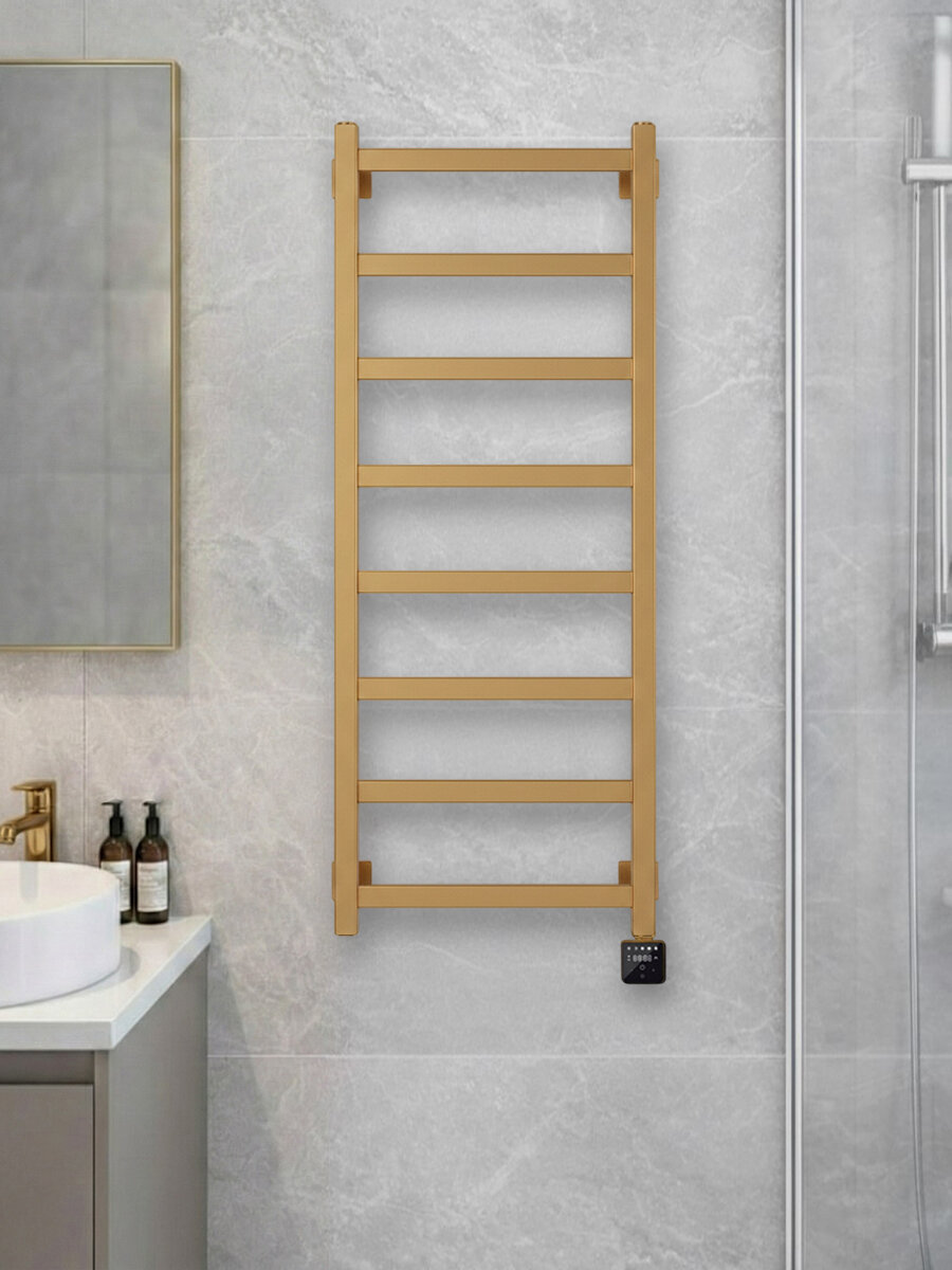 Quadro-1 Полотенцесушитель электрический EQ1 100x50 см Золото матовое