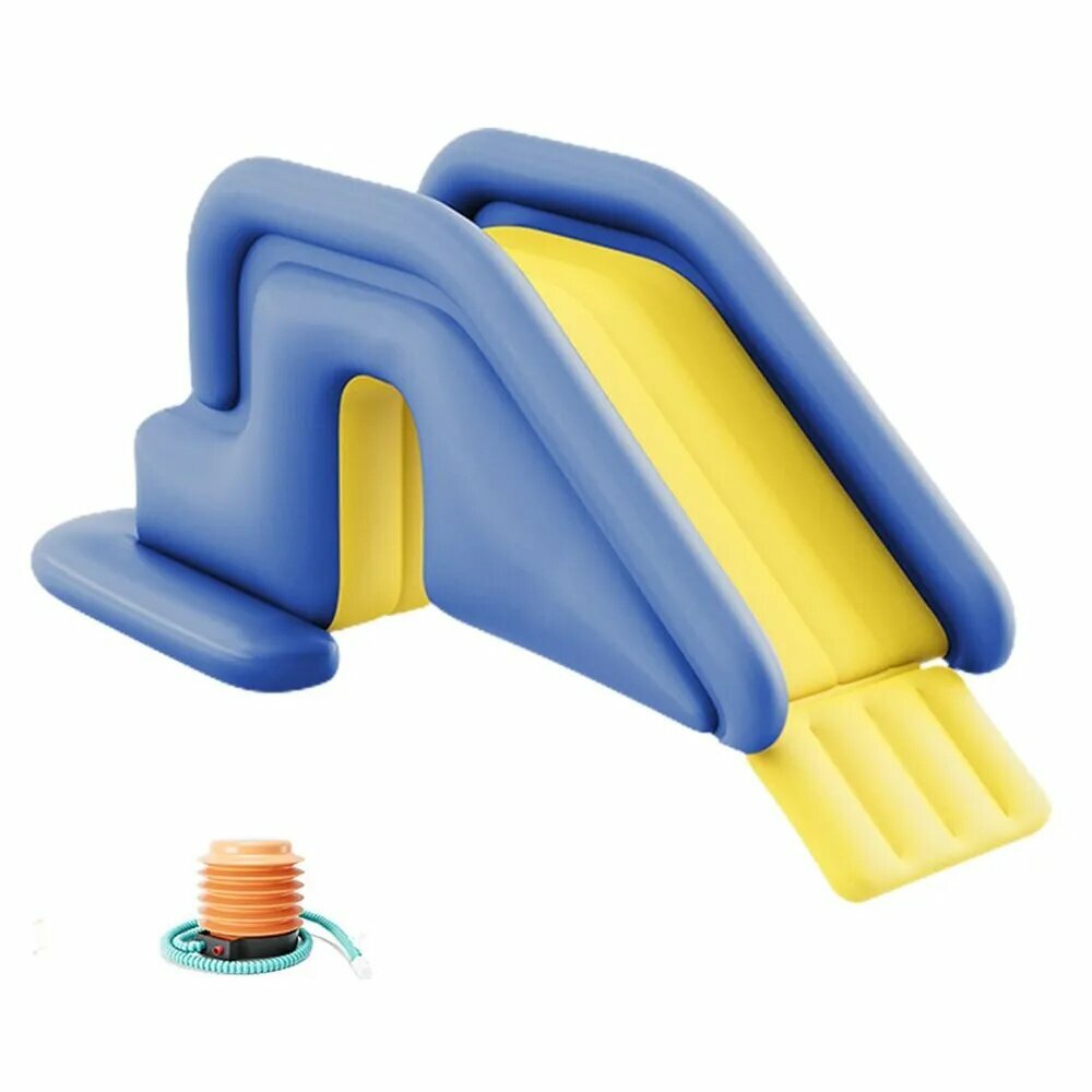 Надувная водная горка с лазильной стенкой, компактный надувной аквапарк для летнего отдыха на улице, развлечение для детей.