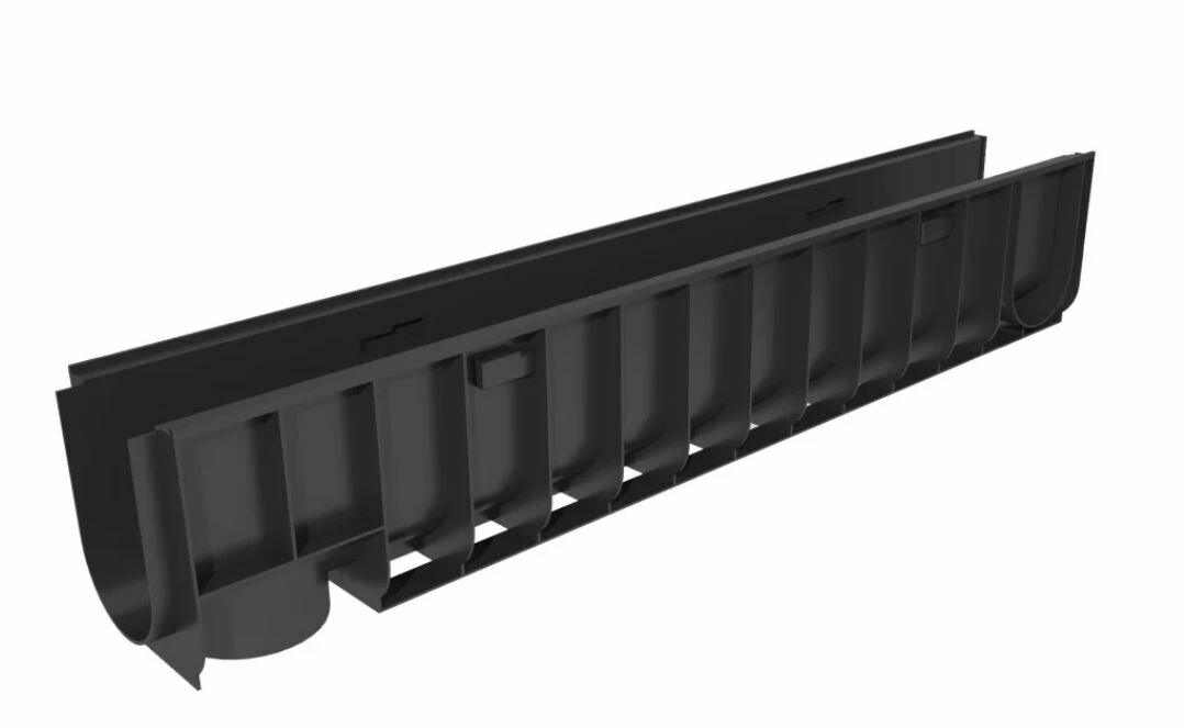 Канал пластиковый DN100 Gidrolica 1000х145х185 мм, Пластиковый (802)