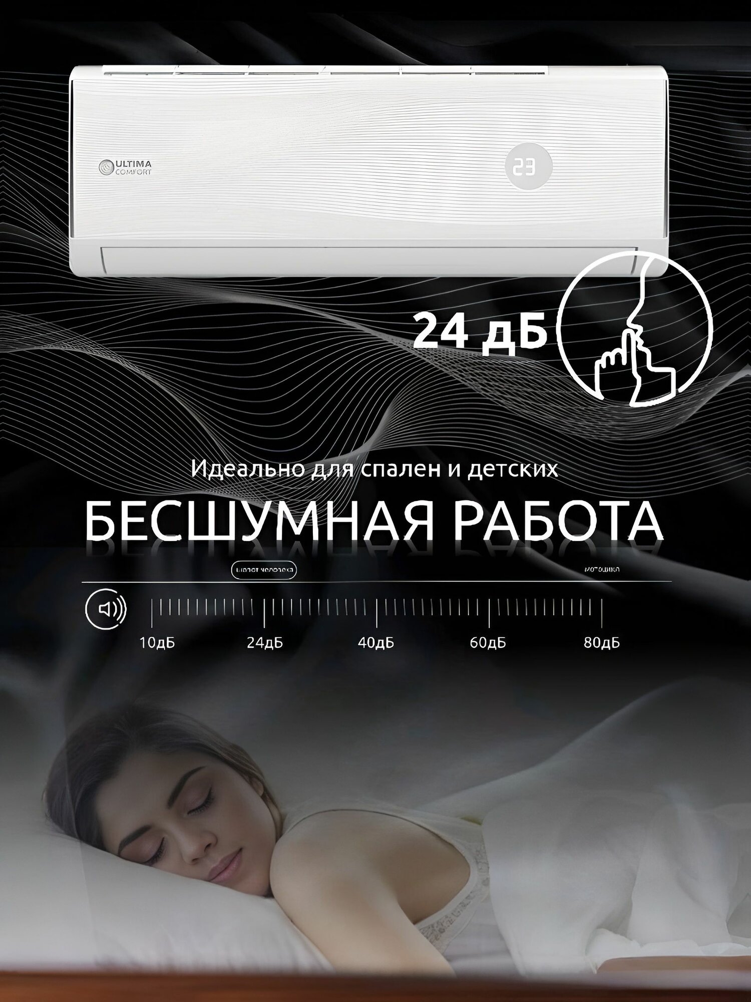 Сплит система Ultima Comfort ECLIPSE ECP-07PN до 22 кв. м, класс А