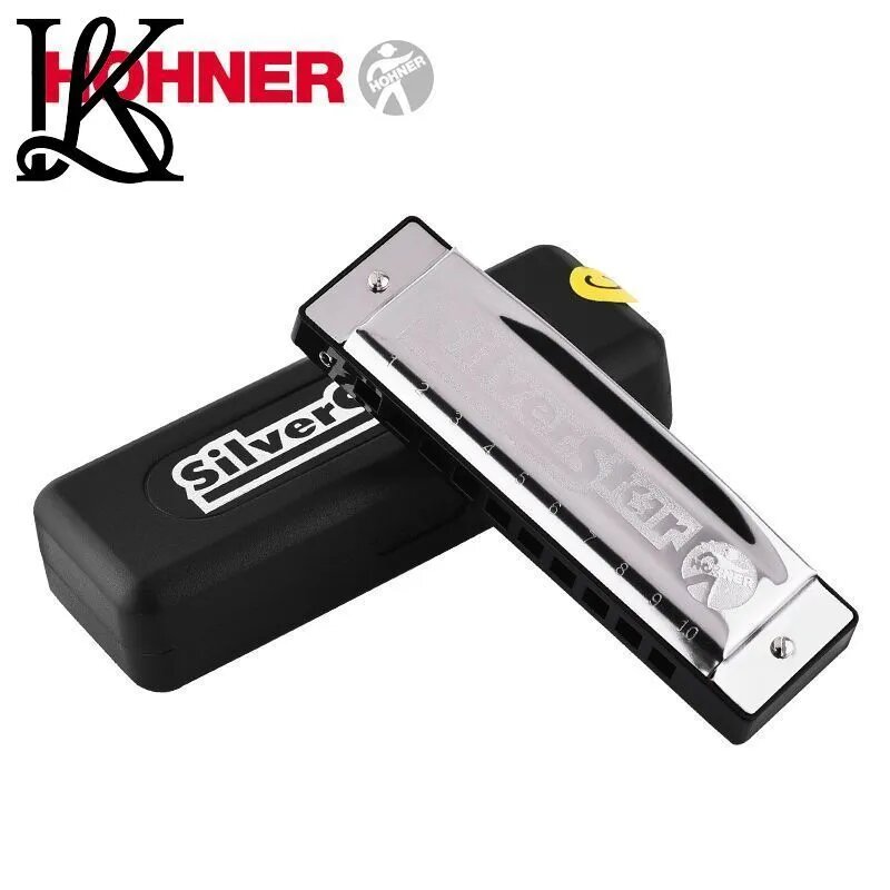 HOHNER 10 hole Blues Блюзовая губная гармоника Silver Star для взрослых, начинающих, студентов начального уровня исполнения