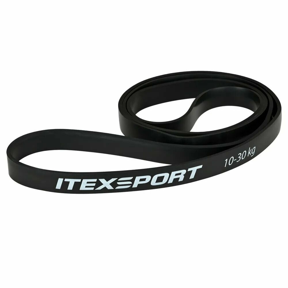 ITEX SPORT резинка для фитнеса, трос силовой, жгут спортивный черный (сопротивление 10-30 кг)