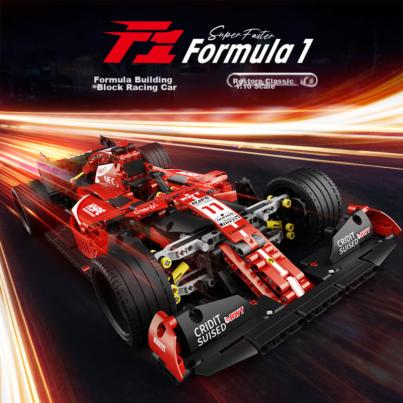 Конструктор Lianhe Chuangxiang F1 гонка 1:10 для мальчиков 8-12 лет Характеристики：1:10 Формула 1 гоночный автомобиль