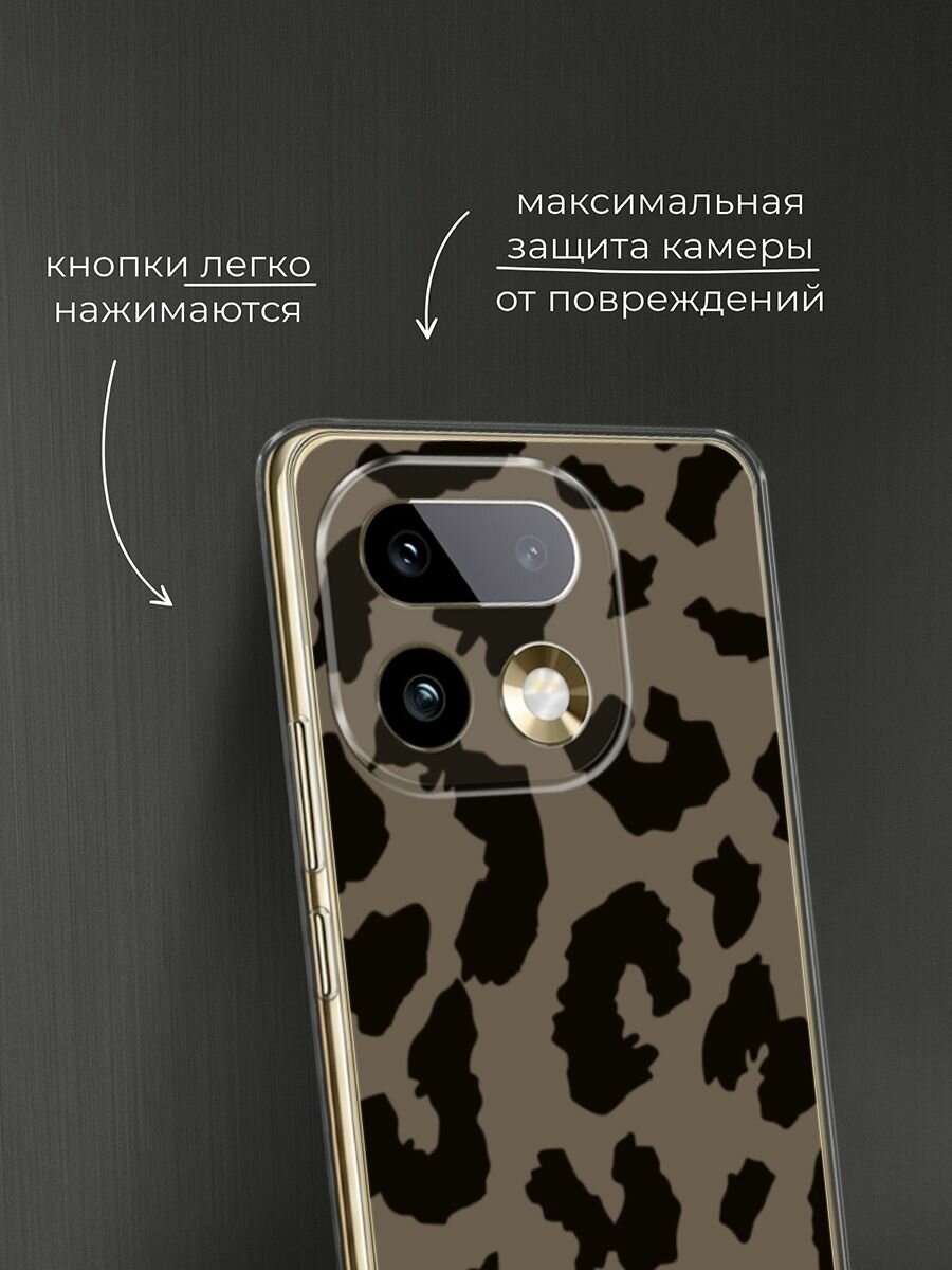 Чехол на Realme 16 Pro+ / Реалме 16 Про+ с принтом Леопардовые пятна паттерн 1 — фото 1