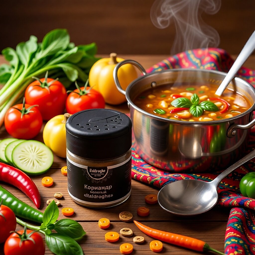 Кориандр молотый Italdroghe, для мяса/птицы/соусов/супов, 60г, Италия