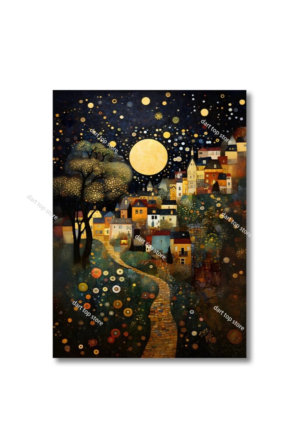 Картина на холсте "Ночной город" 50x70см, DA5145