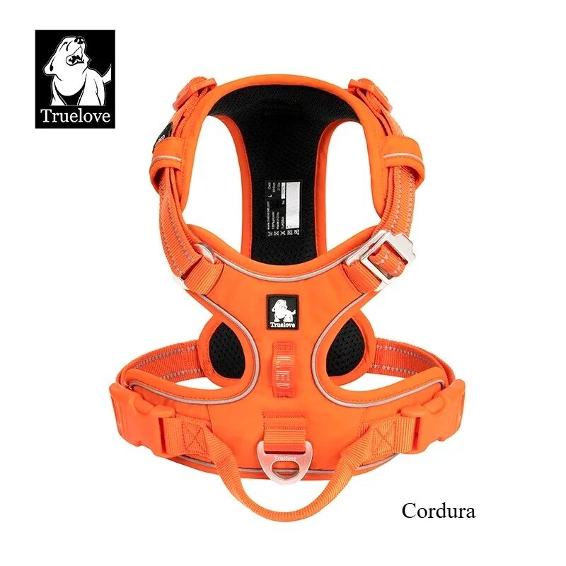 Оранжевая шлейка для собак Truelove Cordura TLH5654
