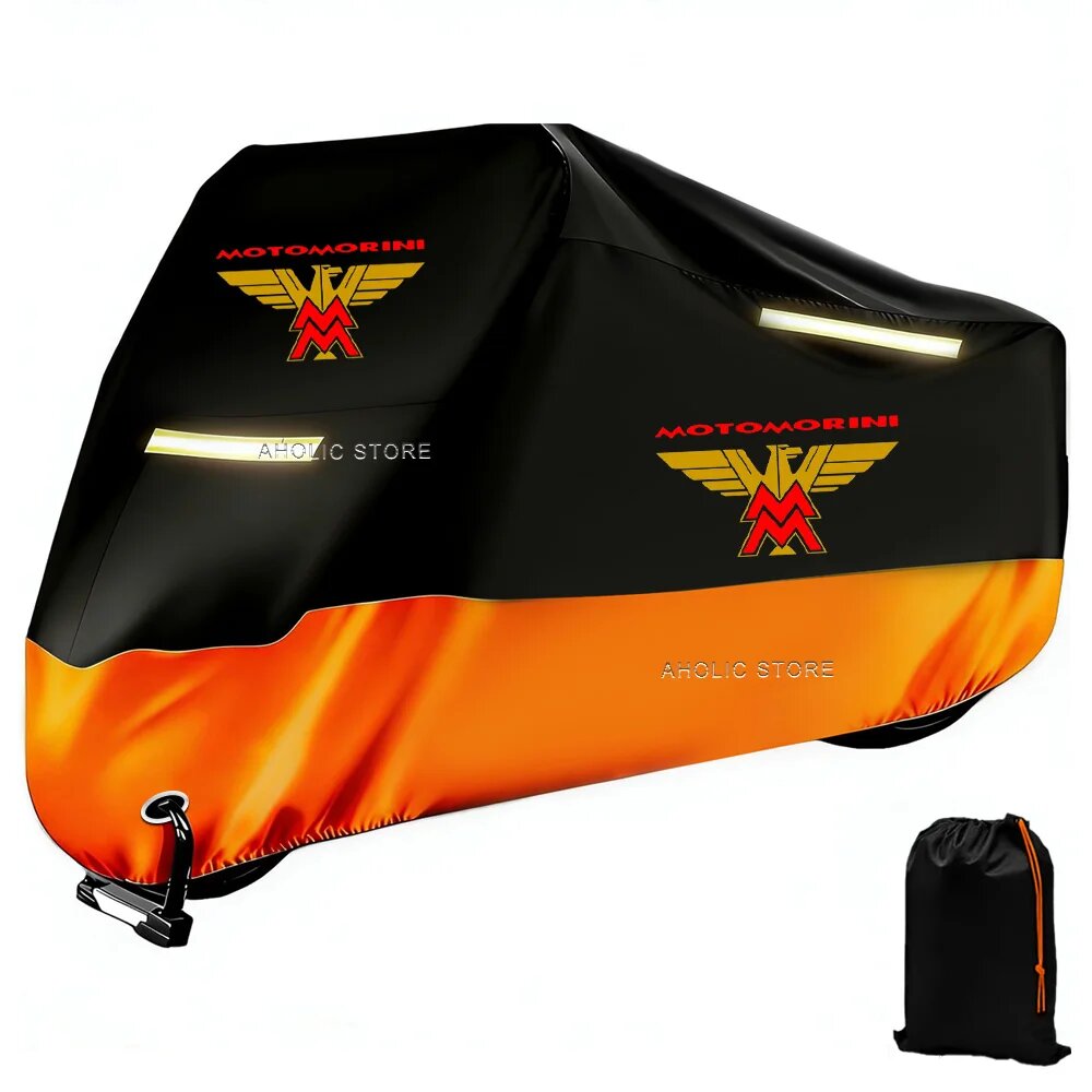 Чехол для мотоцикла 210D Оксфорд, водонепроницаемый, для улицы, в помещении, 3XL, Оранжевый