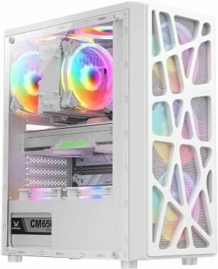 Корпус для ПК FORMULA Mana белый без блока питания ATх, 4х120 мм, 2хUSB 2,0, 1хUSB 3,0, audio, блок питания снизу (MANA W)