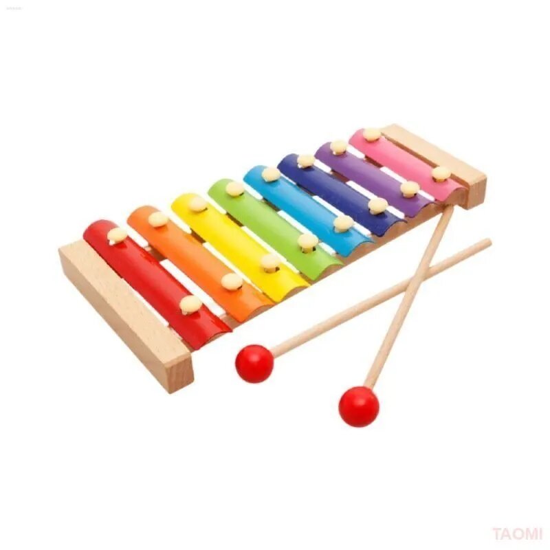 Деревянная музыкальная шкатулка, детское игрушечное пианино, ударный инструмент, развивающие игрушки для младенцев, маленький ксилофон
