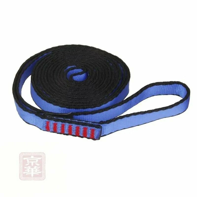 Страховочная петля для скалолазания, 120 см, полиэстер, синяя, для альпинизма, прочность 23 кН