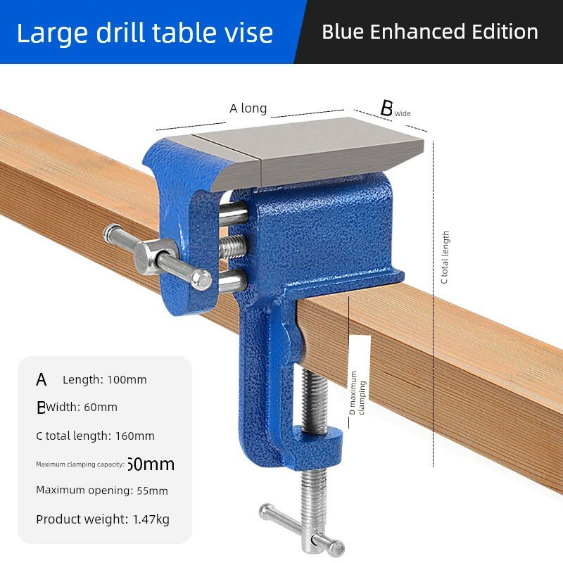 Усиленный Мини-Верстаковый Зажим с Большой Наковальней для Домашней Работы, Небольшой Размер Инструмента