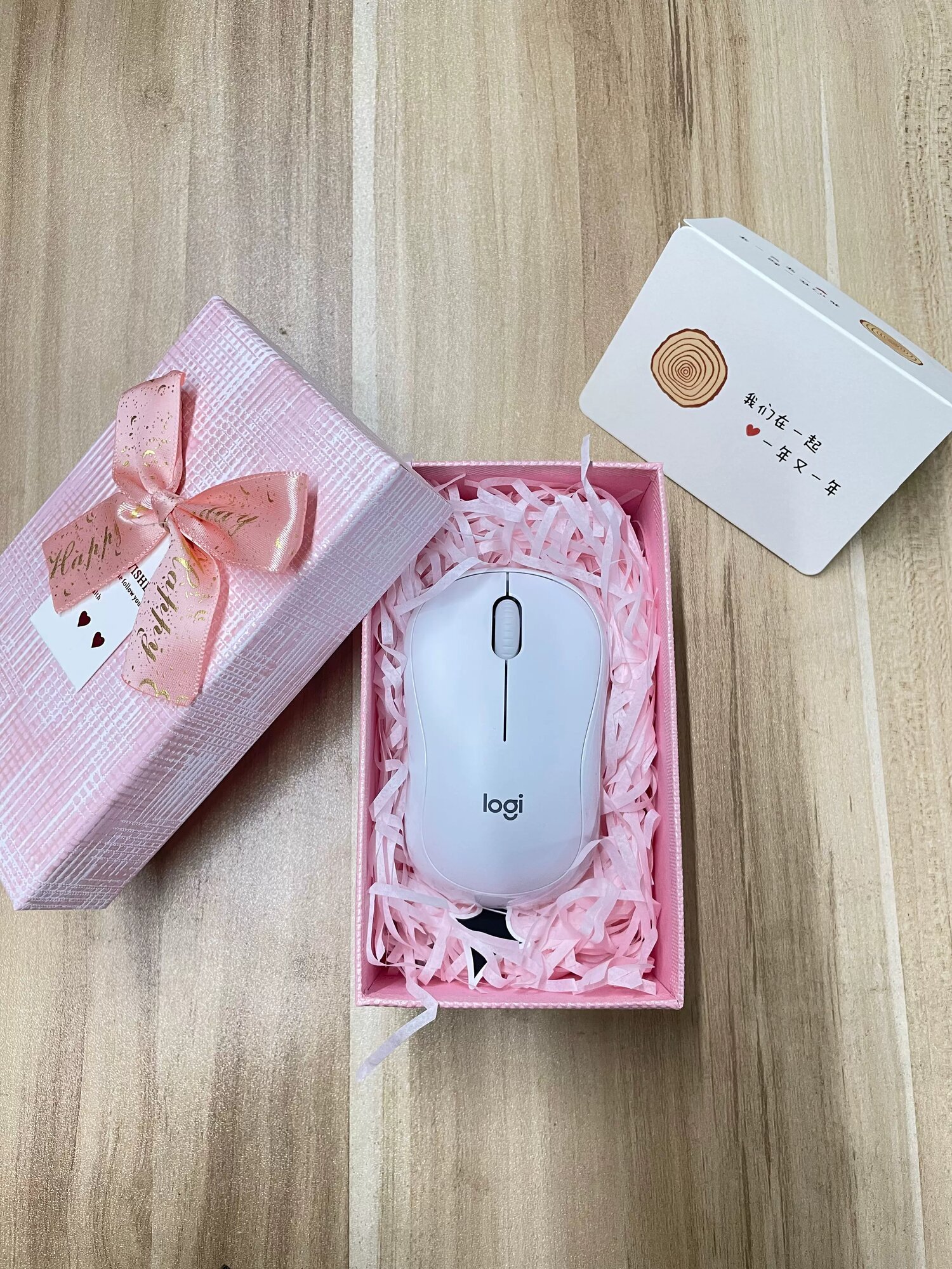 Logitech M221 беспроводная тихая мышь белого цвета в подарочной упаковке USB для компьютера