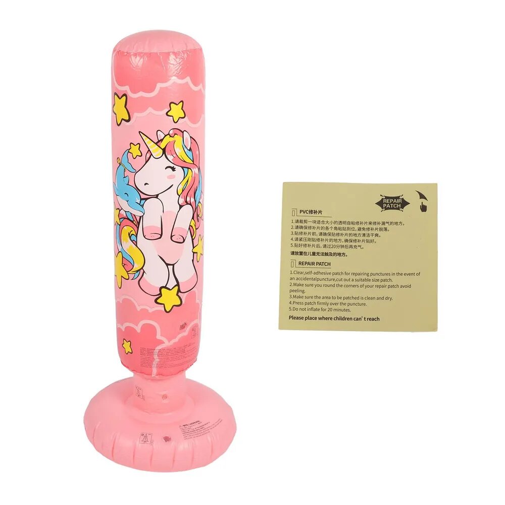 Детский надувной боксерский мешок-неваляшка с единорогом, 1,2 м, для тренировок и игр