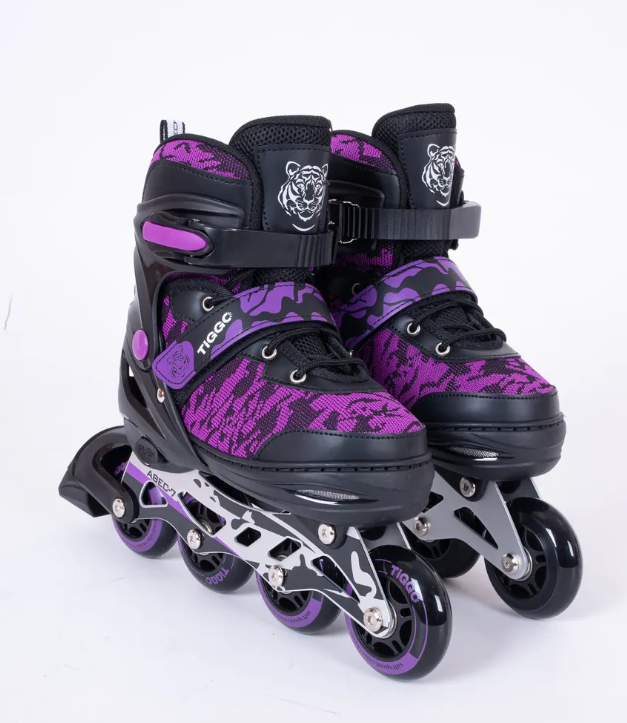 Роликовые коньки Tiggo (черный-фиолет) 34-37 NN015290