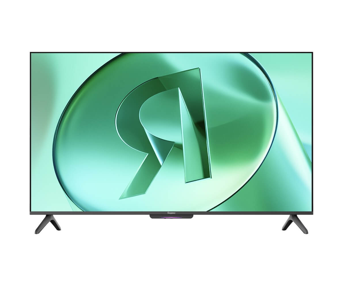 55“ Телевизор Яндекс ТВ Станция Бейсик LED с Алисой 4K UHD, черный
