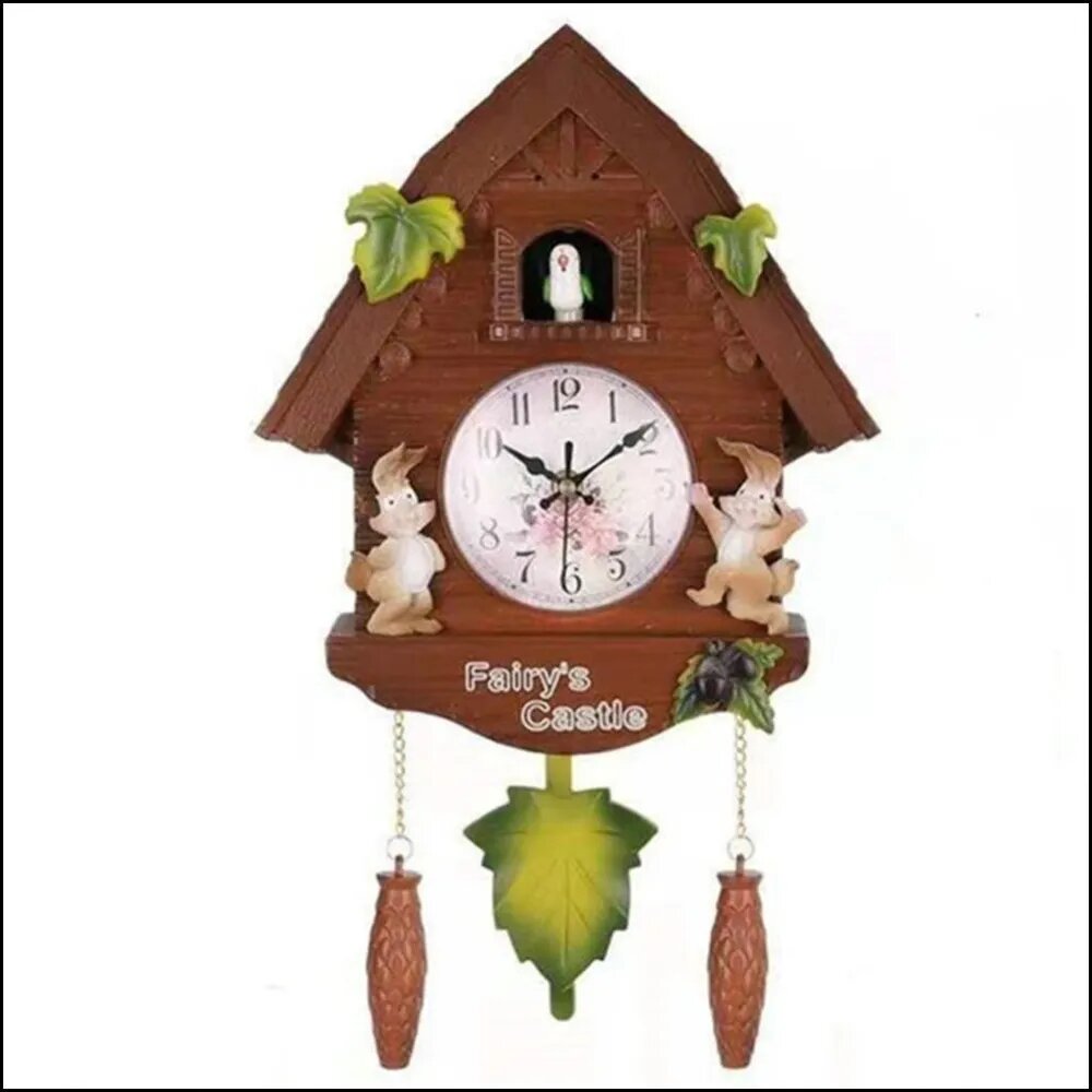 Настенные часы с кукушкой Fairy's Castle в стиле модерн для дома, декор, белый