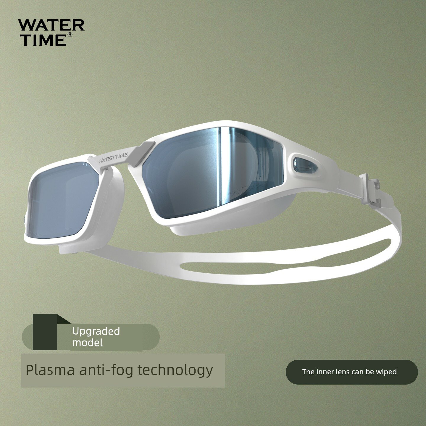 WaterTime Женские плавательные очки с технологией Plasma Hard Anti-Fog и линзой 500 диоптрий