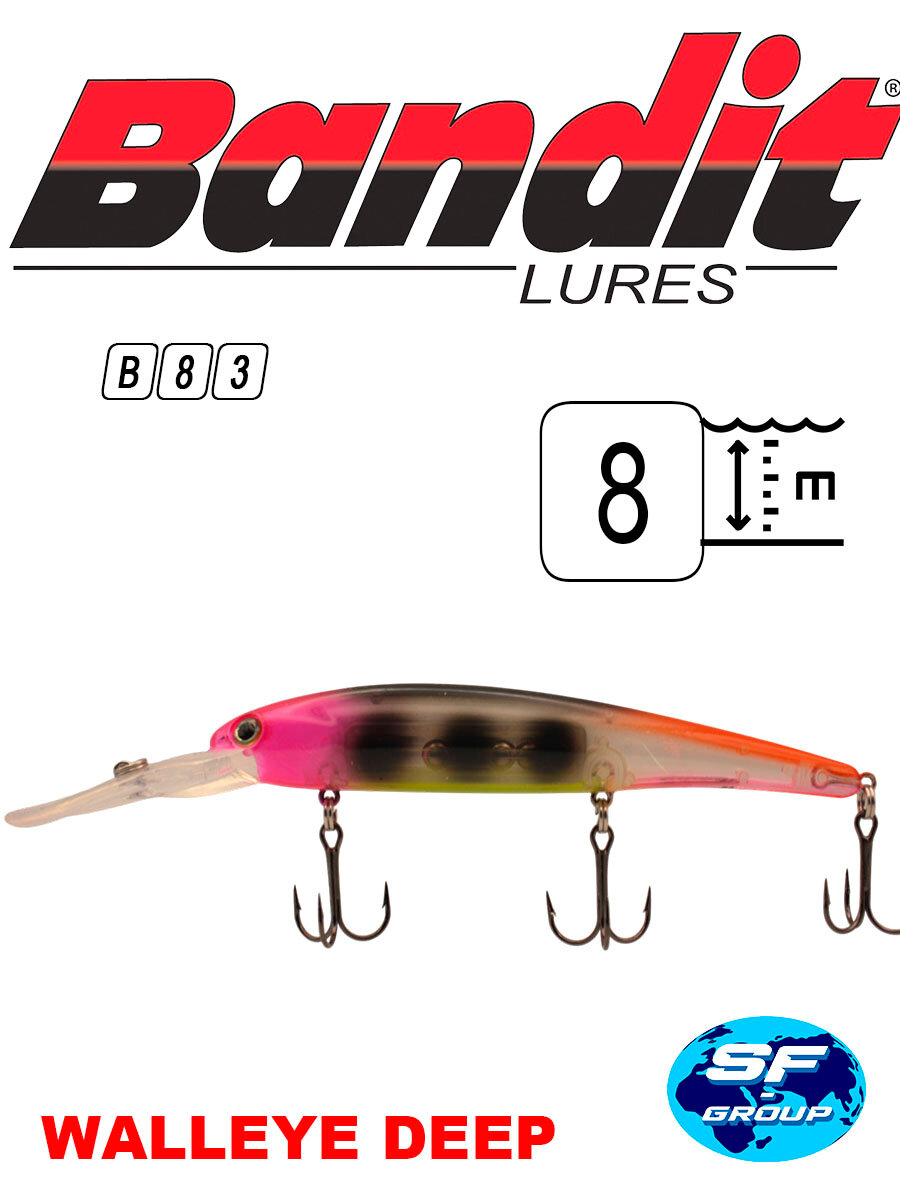 Воблер Bandit Deep Walley 12 см 17,5 гр заглубление 8м #B83
