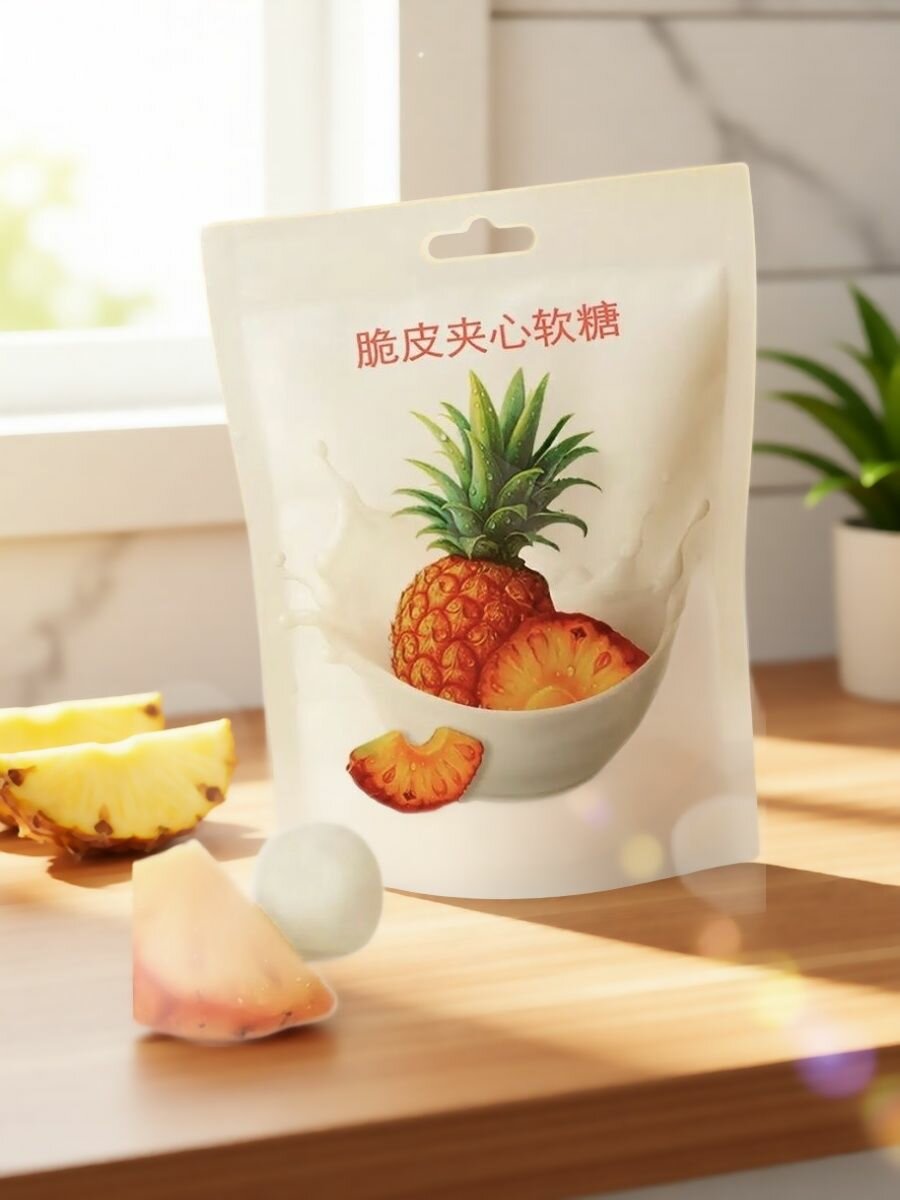 Молочные конфеты со вкусом Ананас, 70г
