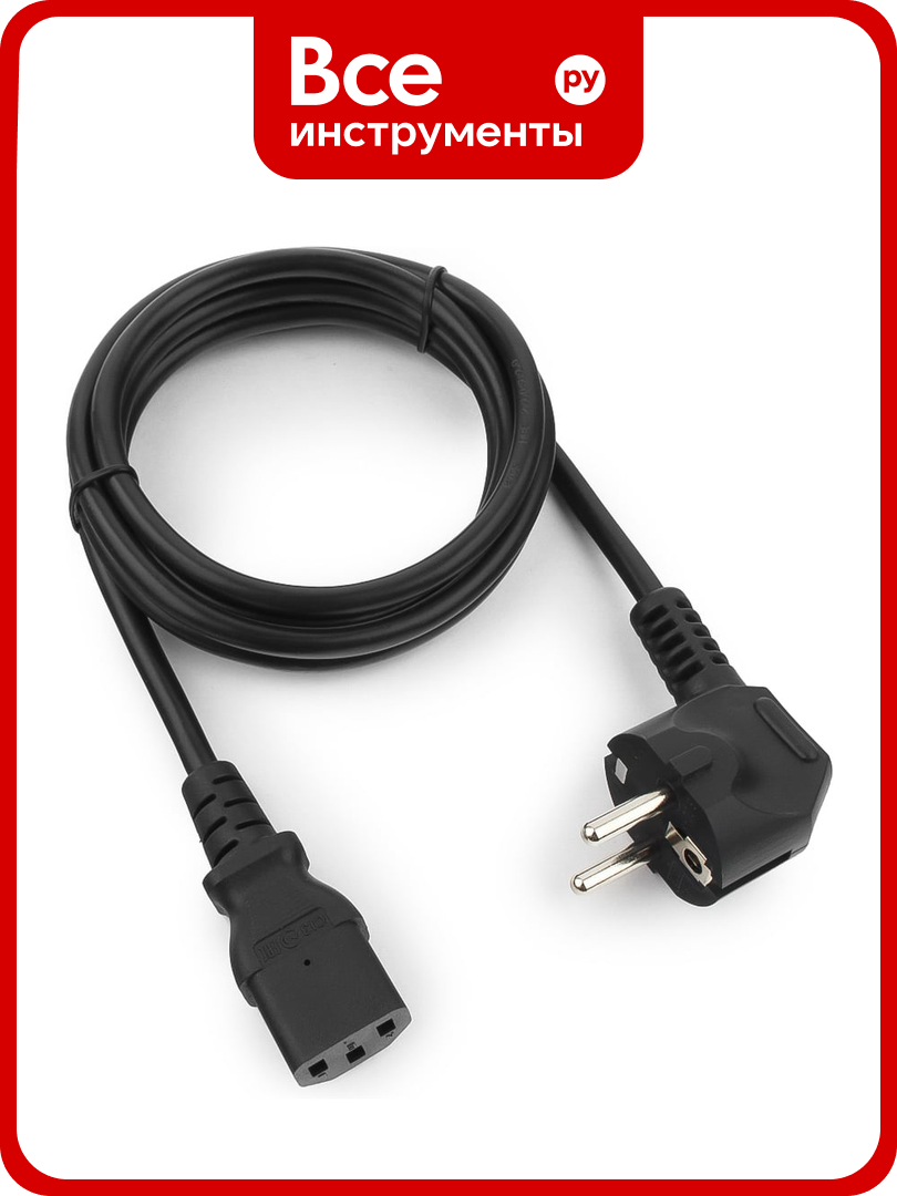 Шнур ПВС-АП Power Cube S22C13-250-10-5 черн 1,8м C13 3x1.00 10А, с заземлением,