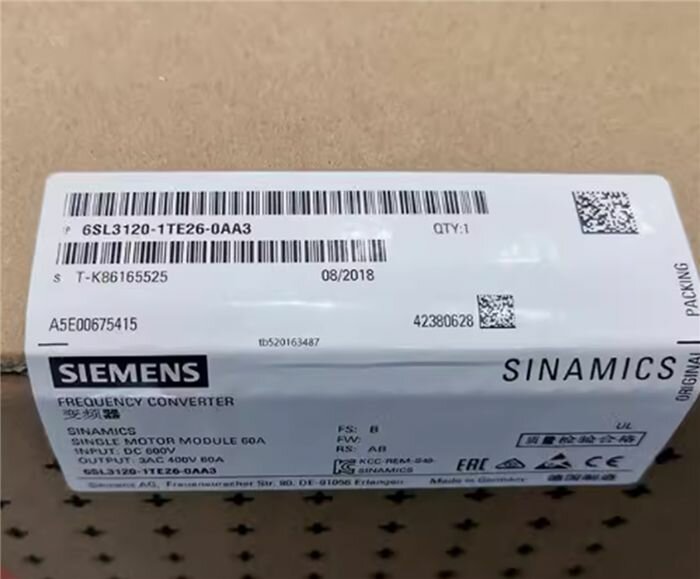 Модуль Siemens 6SL3120-1TE26-0AA3 Motor Module 6SL31201TE260AA3
