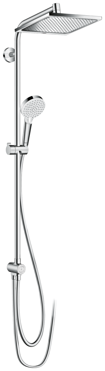 Душевая система Hansgrohe Crometta Е 240 1jet Showerpipe Reno Ecosmart 27289000 хром