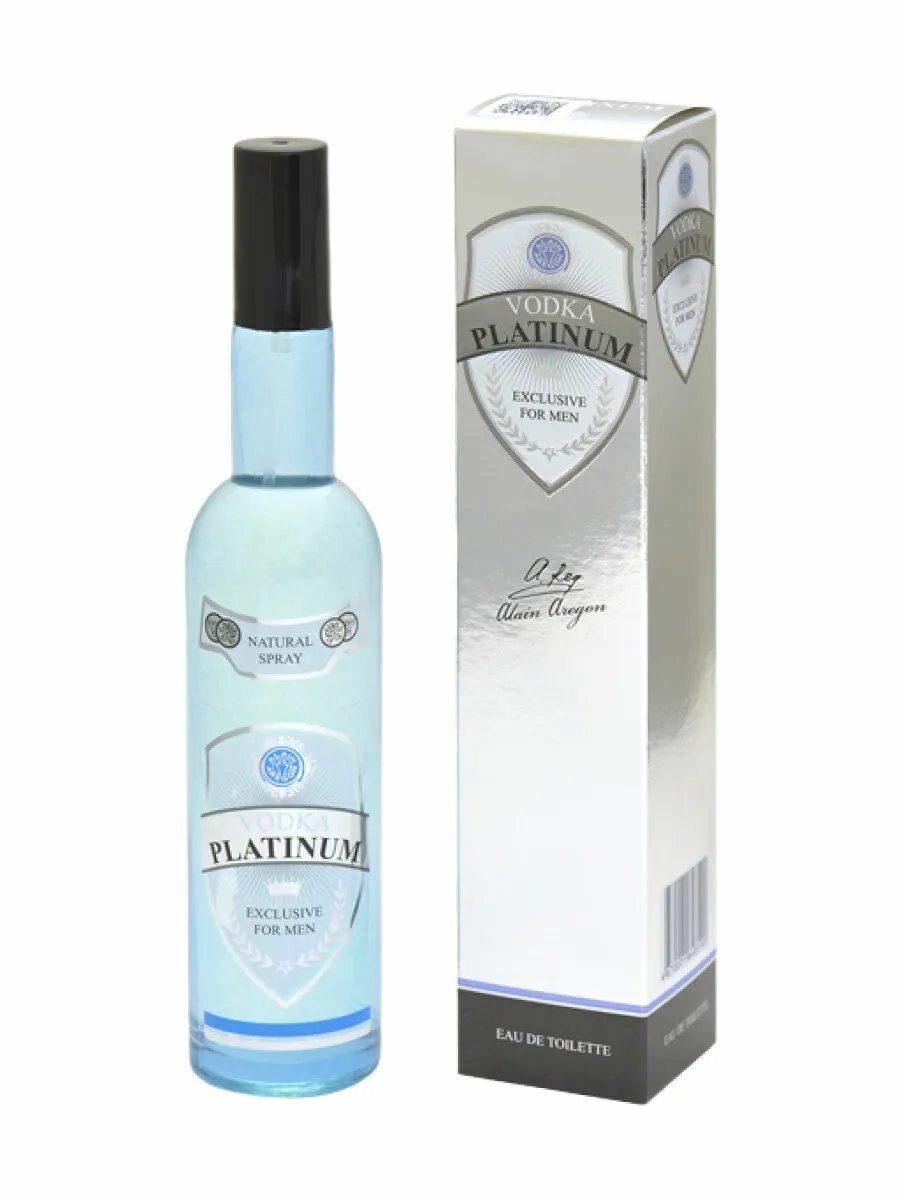 Туалетная вода Alain Aregon "Vodka Platinum", мужская, фужерная, водяная, 100мл