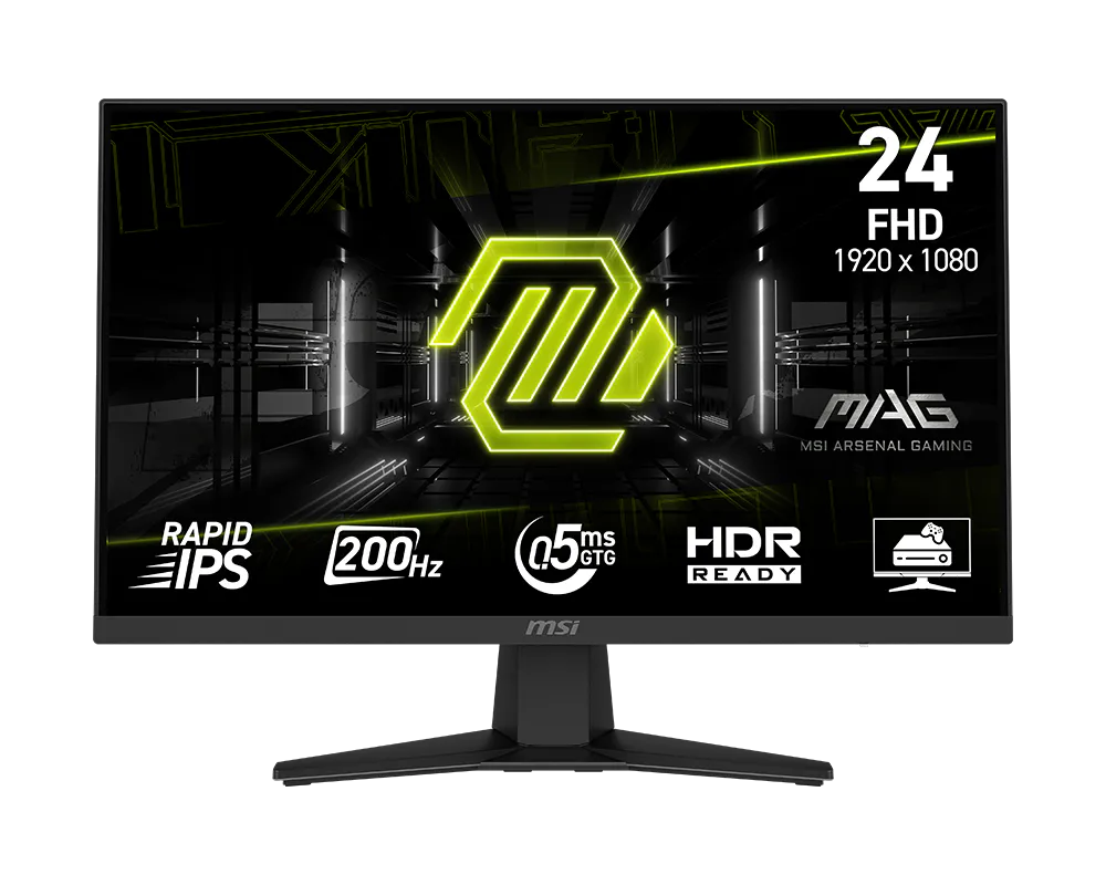 Монитор MSI MAG 244F 23.8", 1920x1080, Rapid IPS, 178x178, 200Hz (9S6-3BC41H-011)