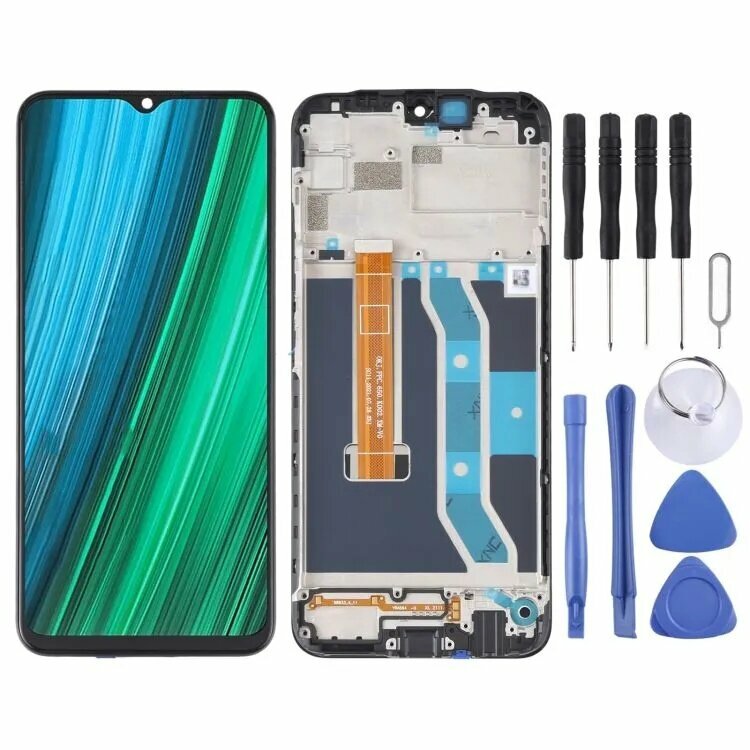 Для Realme Narzo 50A 4G RMX3430 OEM ЖК-экран с цифровым преобразователем, полная сборка с рамкой