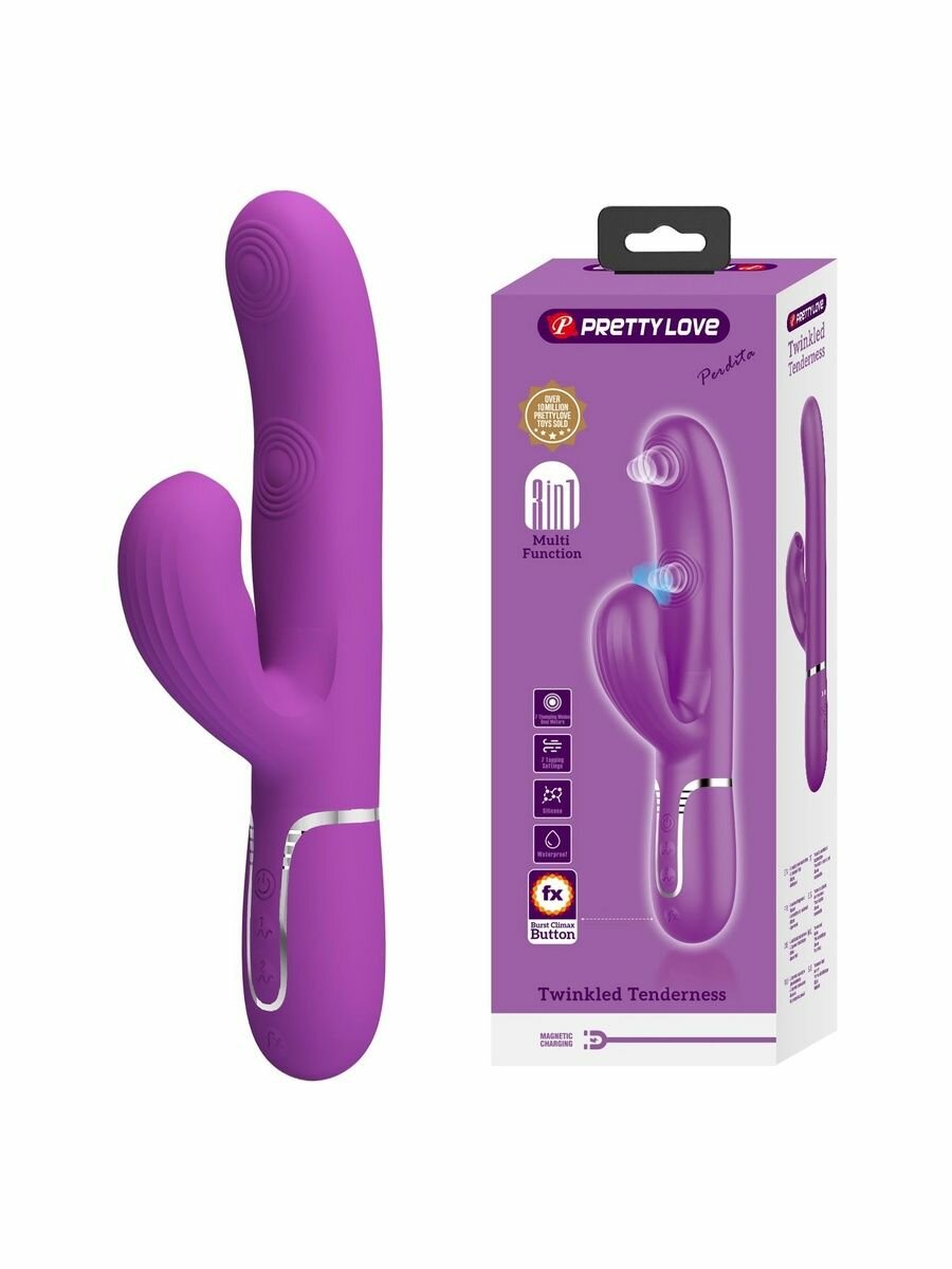 Pretty Love Perdita 3в1 вибратор многофункциональный, 2 года гарантии