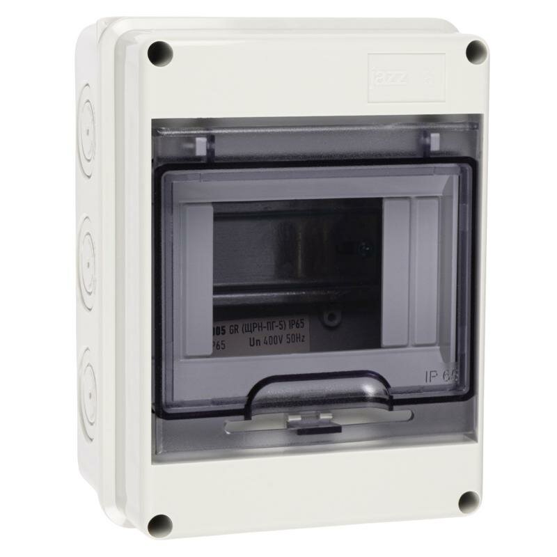 Бокс модульный накладной PDB/W 4005 GR (ЩРН-ПГ- 5) IP65 пластик. Pro JazzWay 5072053