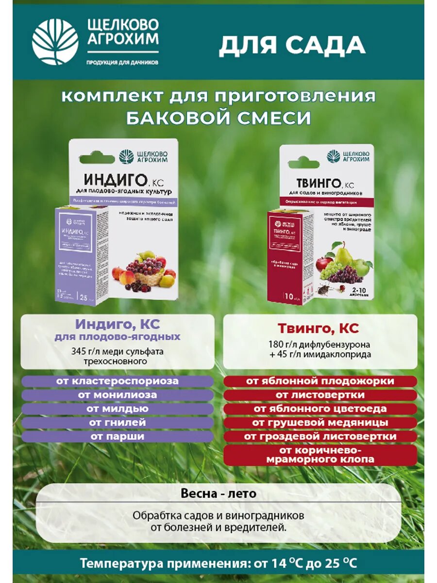 Комплексная обработка груши Индиго, Твинго