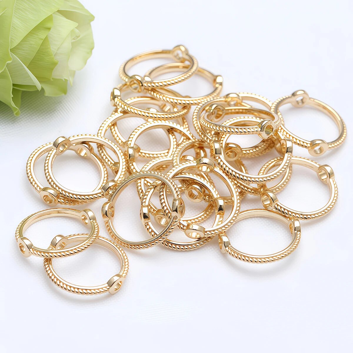 Кольца для бижутерии 11 мм, 14k Gold