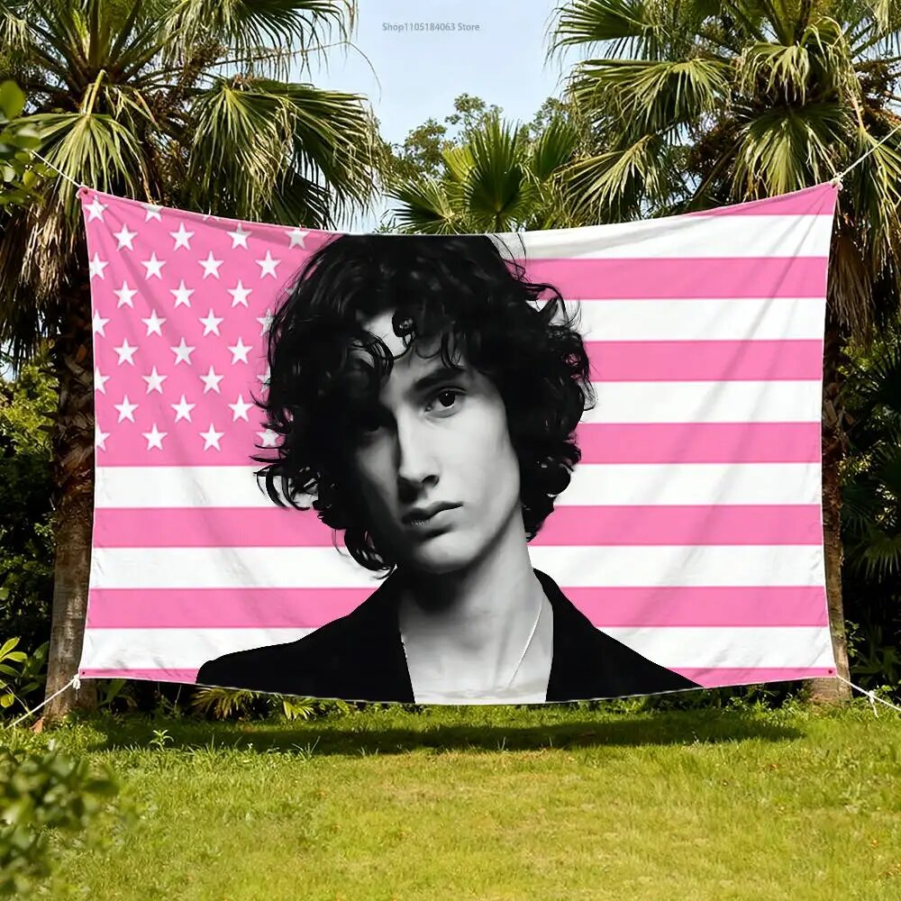 Singer Sombr Pink American Flag Tapestry Banner For Bedroom Outdoor Living Room Restaurant Bar Wall Decor Party